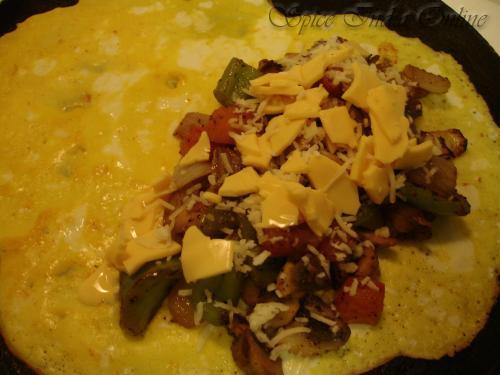 Vegetable & Cheese Omelette — Spiceindiaonline