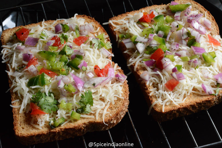 Veg Cheese Toast Recipe - Kid-Friendly Snack Recipes — Spiceindiaonline