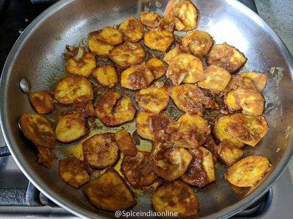 Vazhakkai Varuval- Vazhaikkai Roast - Raw Banana Fry — Spiceindiaonline