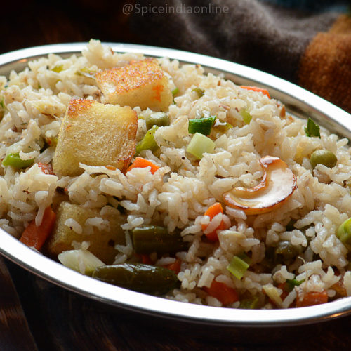 Instant Pot Vegetable Brinji Rice - Brinji Rice Recipe — Spiceindiaonline