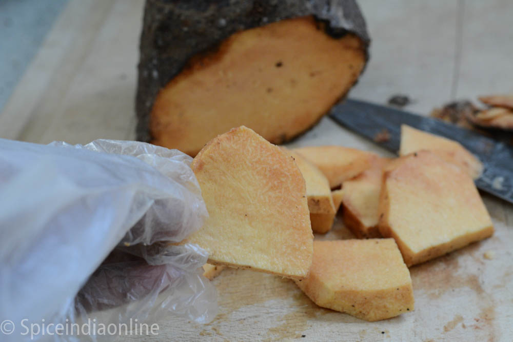 ELEPHANT YAM FRY / SENAI KIZHANGU ROAST RECIPE — Spiceindiaonline