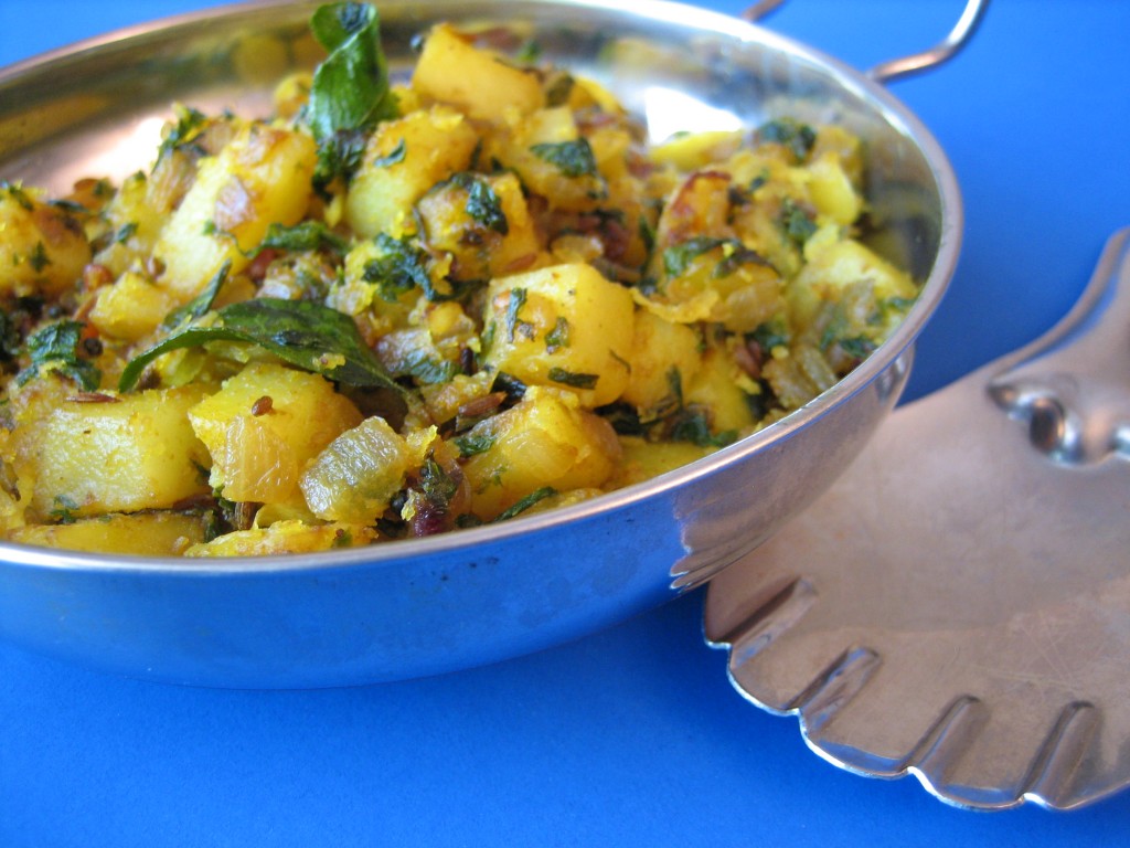 Kale Aloo Subzi — Spiceindiaonline